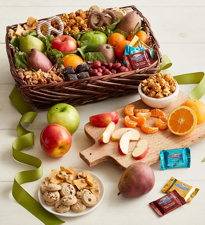 Gift Basket of Fruit & Sweet Treats | 1800Baskets.com
