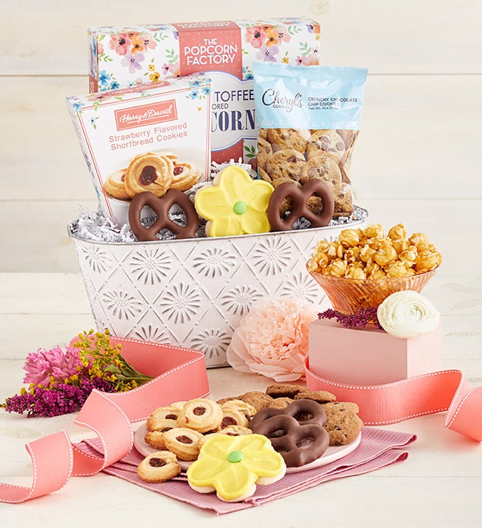 Full Bloom Sweet Treats Basket
