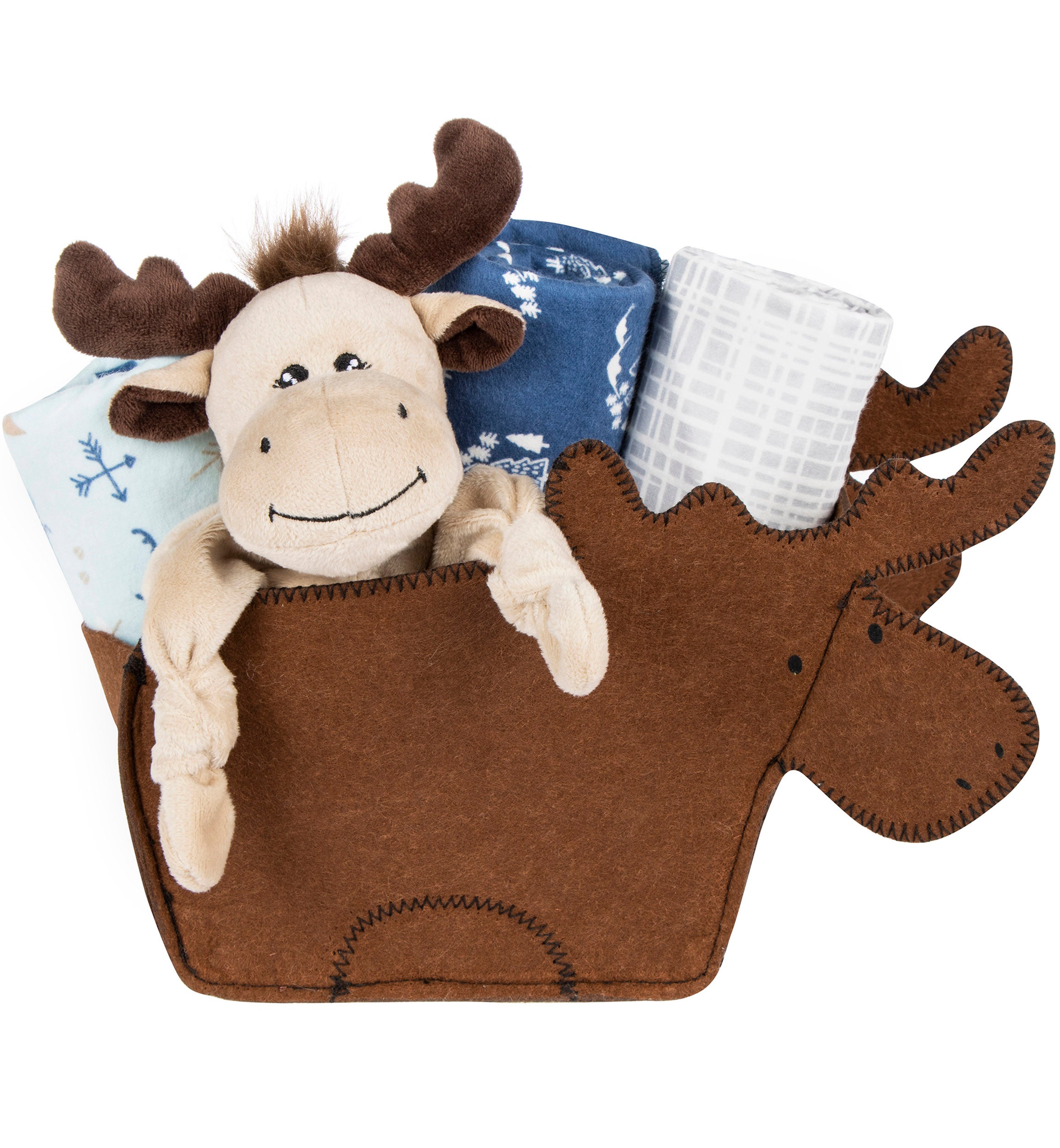 Welcome Baby Moose 5 Piece Shaped Gift Set