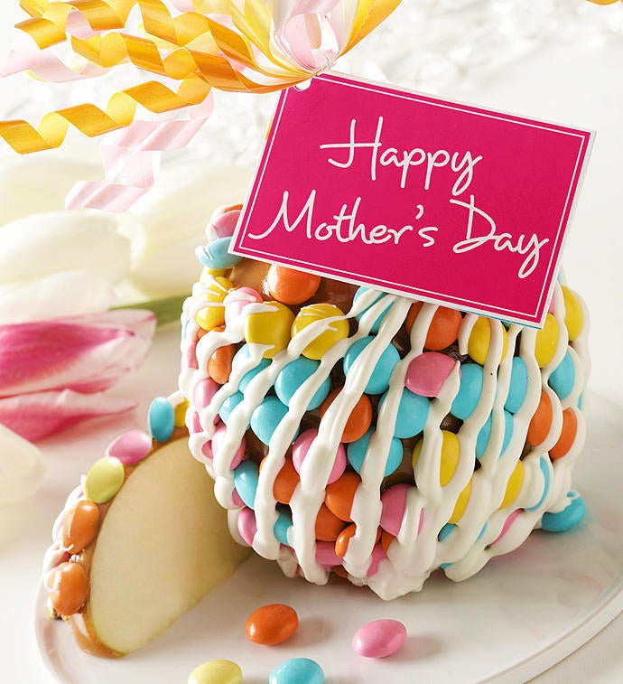 Happy Mother's Day Caramel Apple with Candies